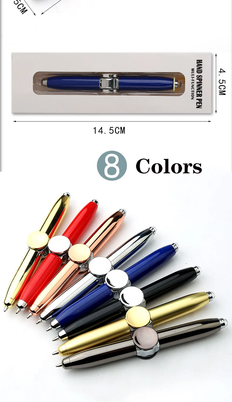 Multi Color Lighted Ballpoint Pen Creative Pen Fidget Spinning Mod Led ...