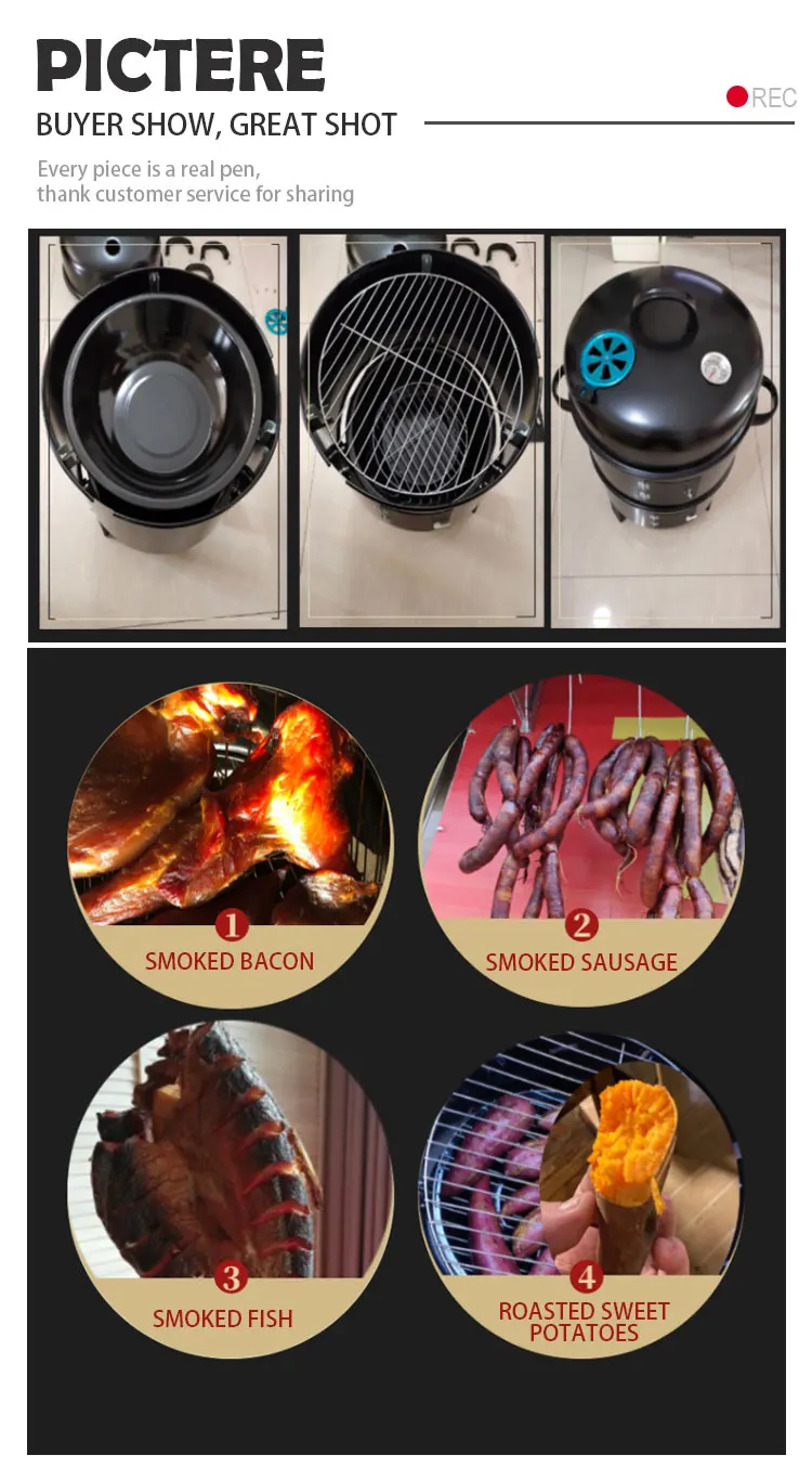 Wholesale Outdoor Cylinder Barrel Shaped 3 Layers Tower Vertical Smoker ...