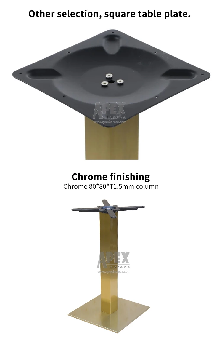 Indoor Outdoor Metal Square Table Base Custom Table Leg Adjustable Cast ...