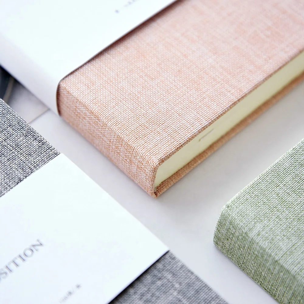A5 Luxury Fabric Linen Notebook Planner Hardcover Journal