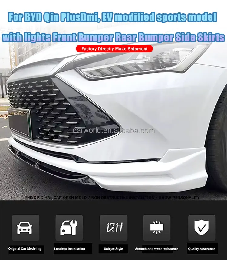 Car Body Kits Rear Diffuser Lip with Brake Light for BYD QIN Plus 2021 ...