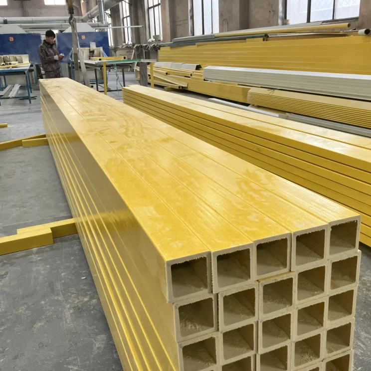 Grp Frp Glass Fiber Round Tube Frp Extruded Profile square Tube ...