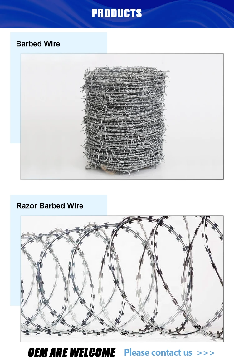 Concertina Razor Barbed Iron Wire Mesh Fence - Buy Iso High Quality ...