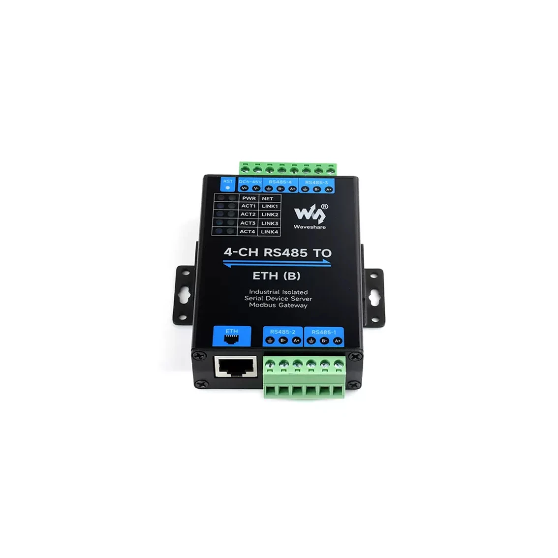 4-way RS485 to RJ45 Ethernet port POE module Modbus gateway industrial ...