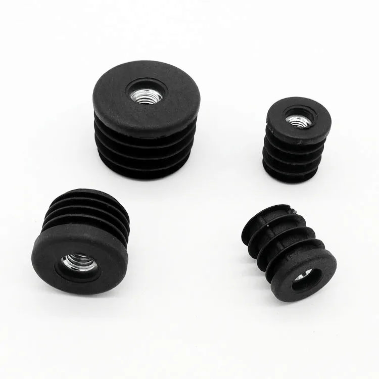 M6 M8 Plastic Hollow Pipe End Cap Screw Nut Inserts Round Tube Fitting ...