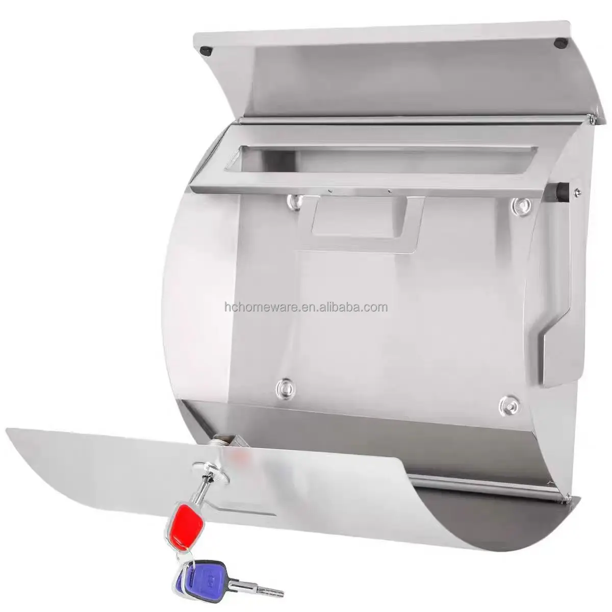 Stainless Steel Newspaper Metal Modern Household Mailbox Wall Mount ...