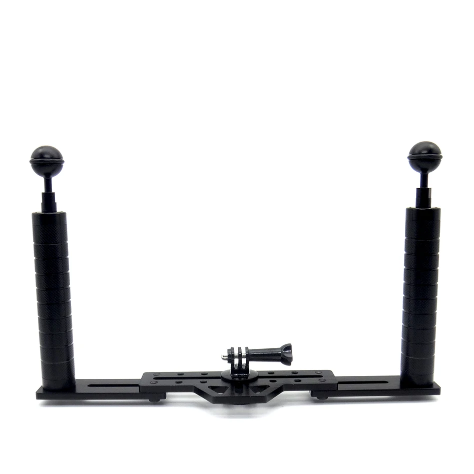 Aluminum Alloy Dual Handheld Arm Underwater Camera Tray For Diving ...