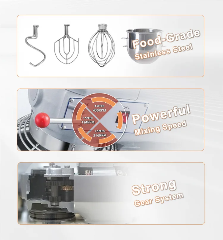 Commercial Multi Function Kitchen Planetary Dough Mixer 10 15 20 30 ...