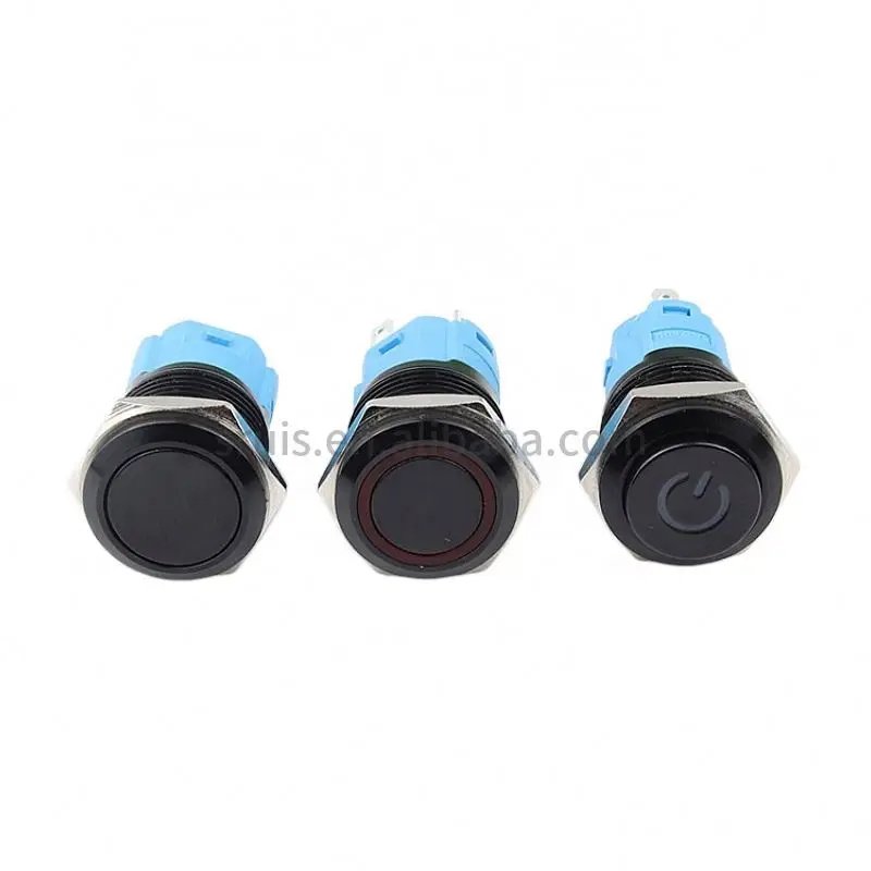 Indicator Lamp Push Button Led Light Switch 5pin 16mm Uxcell Anti ...