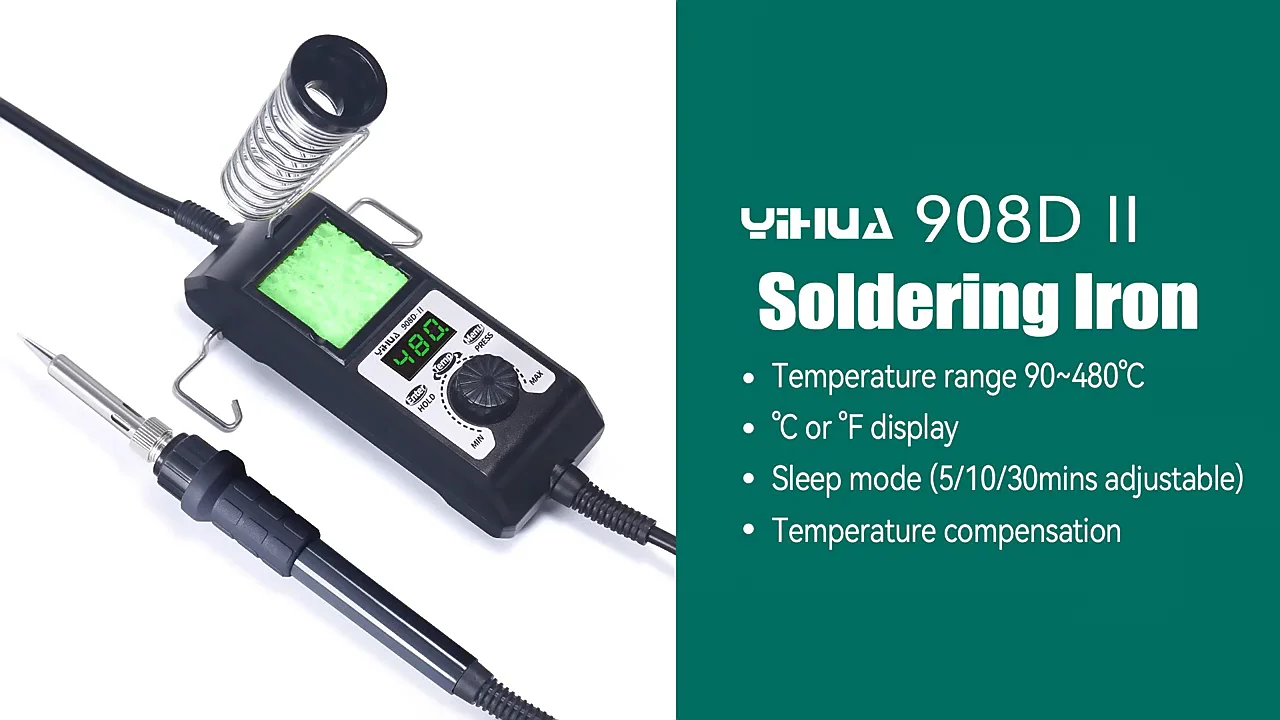 Wep 908d-ii Esd-safe Thermostat Electric Soldering Iron - Buy Electric Iron,Welding Machine ...