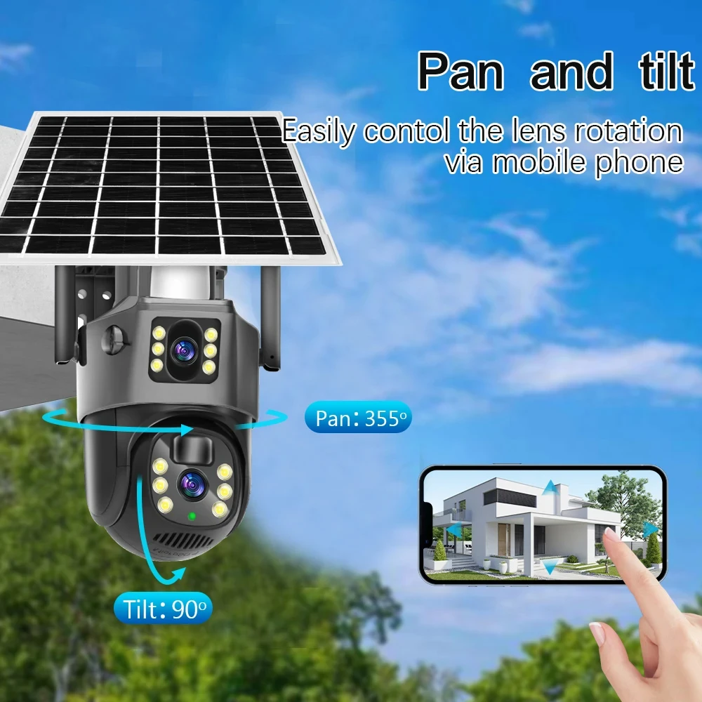 V380 Pro 8mp Solar Power Cctv Camera System Outdoor 4k Wifi 4g Night ...