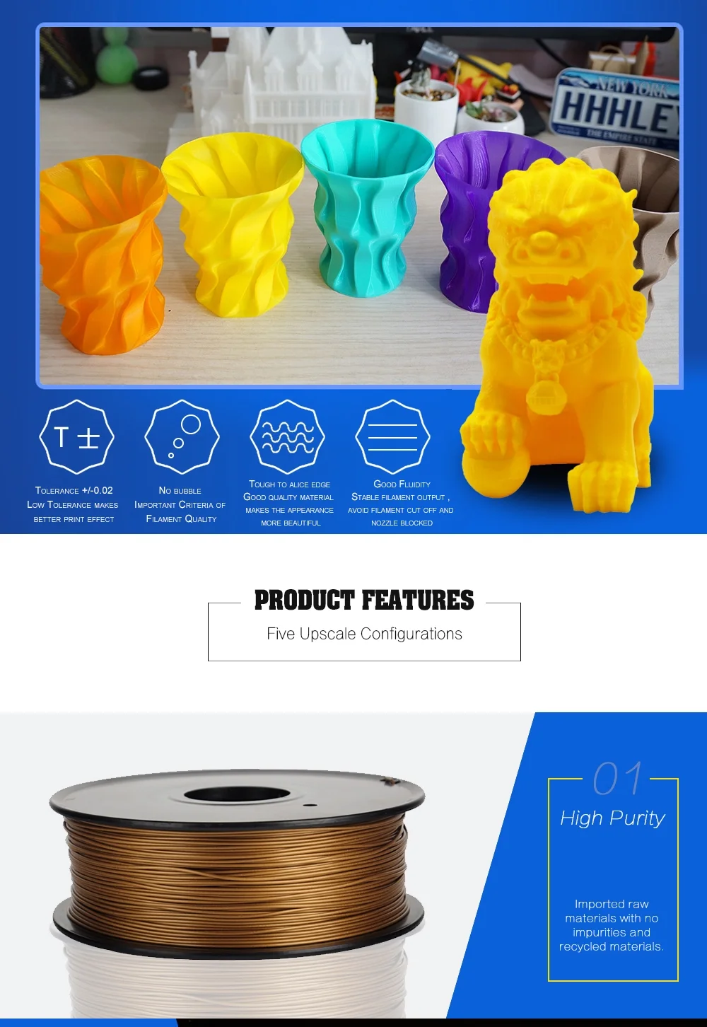 YASIN PETG 3D Filament - Strong, Versatile, and Durable