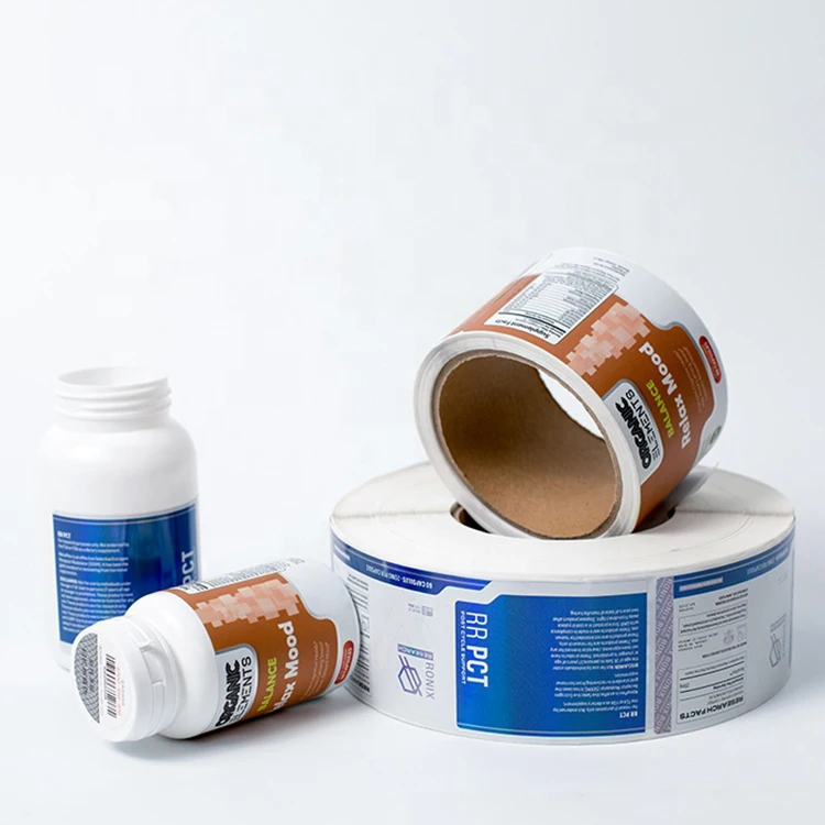 Custom Waterproof Stickers for Supplement Bottles
