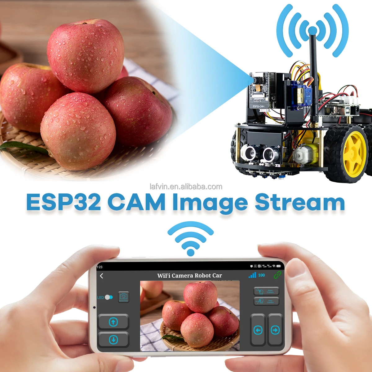 2023 LAFVIN Smart 4wd Chaiss Robot Car Kit - DIY & App Control