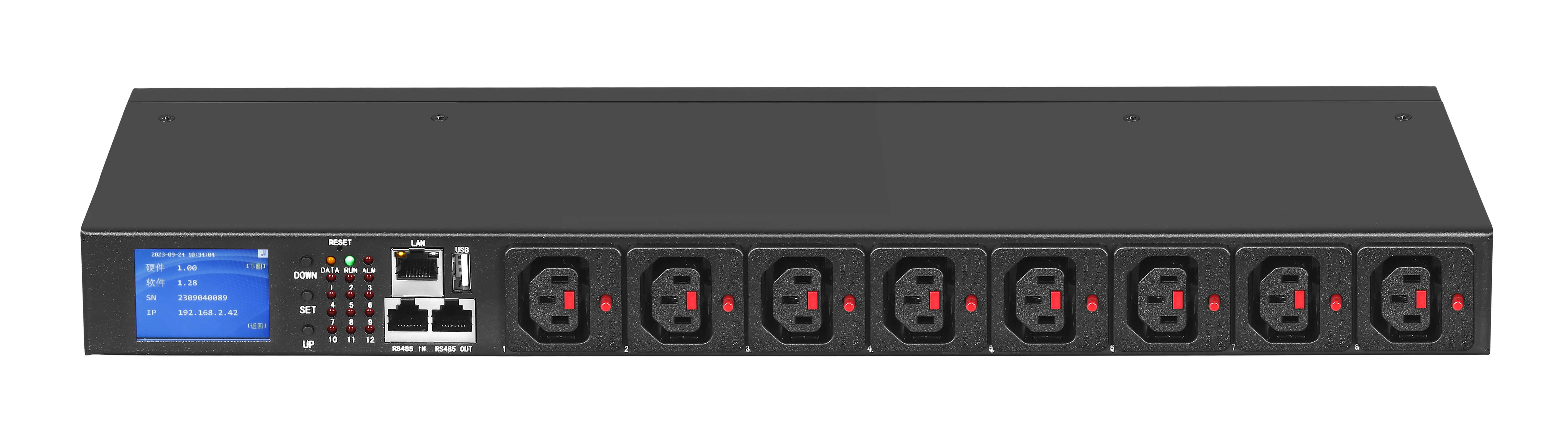 19 Inch IP Intelligent PDU - 8 Port Smart Power Management