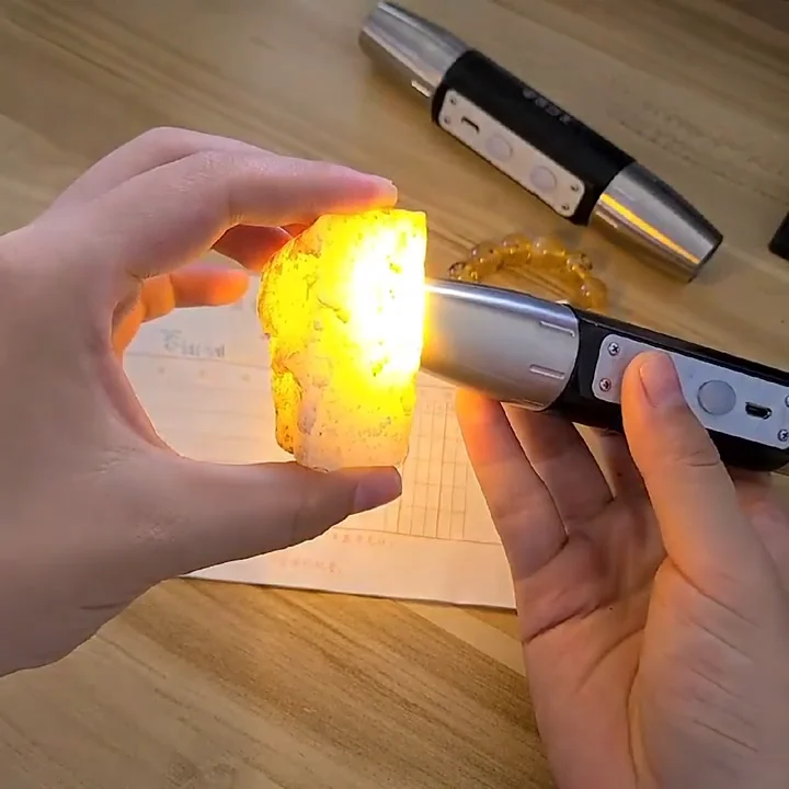 Uv Flashlight 365nm Ultraviolet Yellow White Light Usb 6 Led Jade Identification Light Jewelry ...
