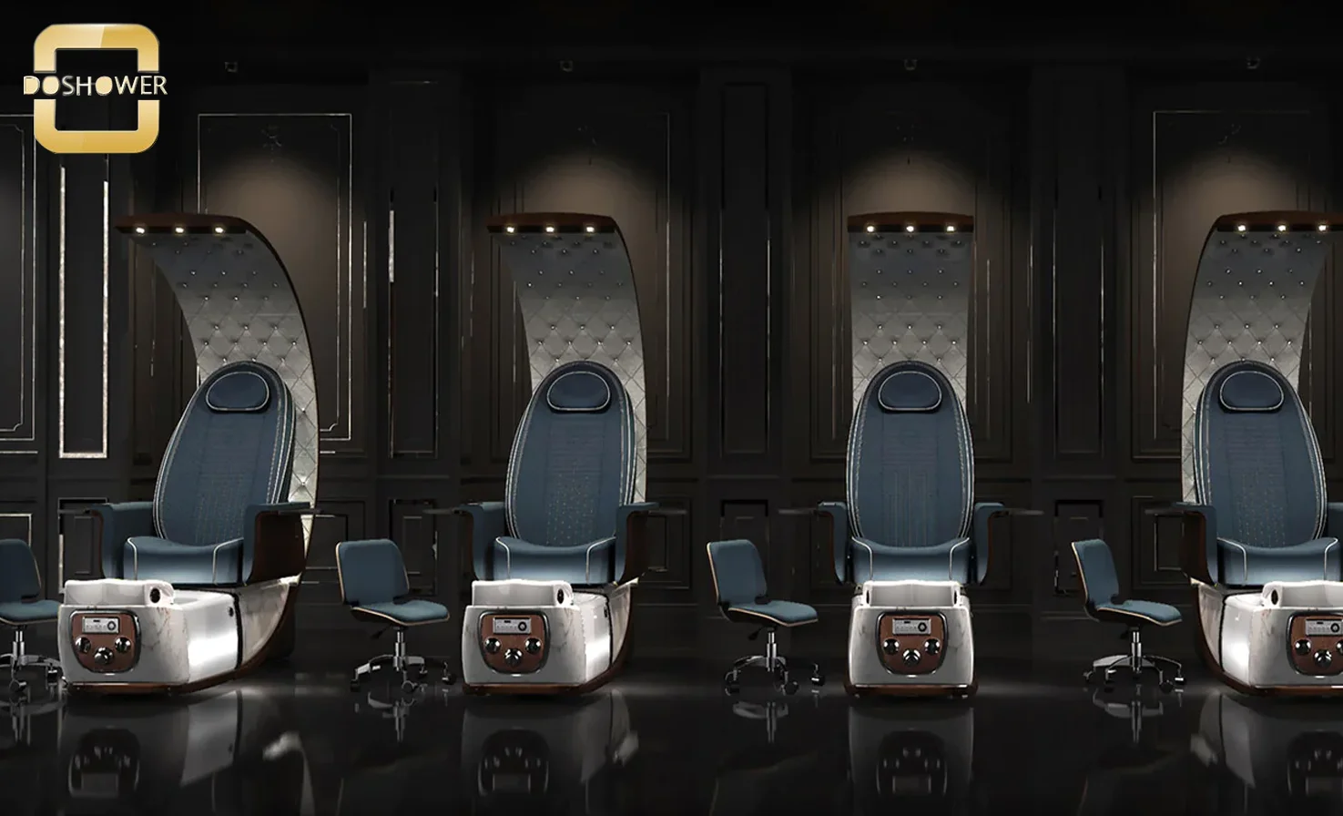 Autofill Pedicure Spa Chair Laminated Base & Gel Bowl With Heated Seat ...