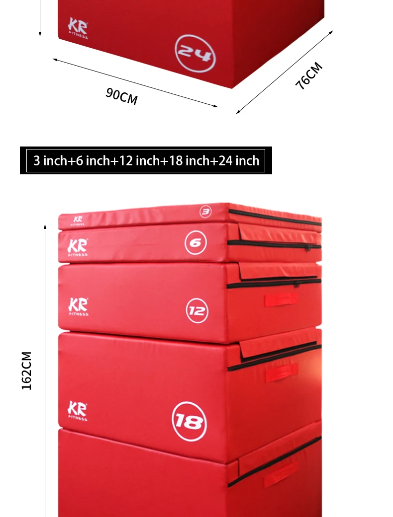 Soft Stackable Plyo Box Set - 7.5cm to 60cm - Durable & Versatile
