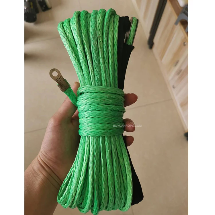 Trailer Winch Mooring Rope 12 Strand Synthetic Uhmwpe Rope 1/4 6mm 10mm ...