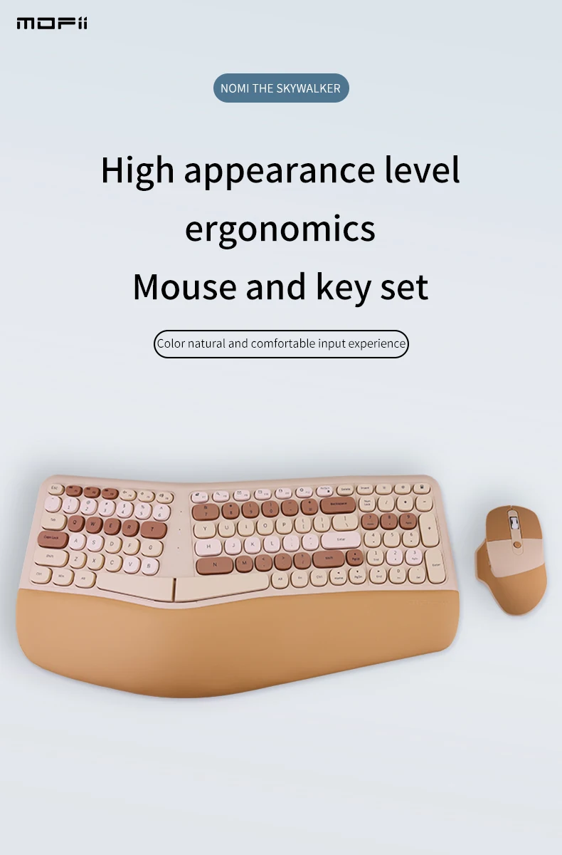Ergonomic Wireless Keyboard Curved Design for Natural Typing 2.4G Full ...