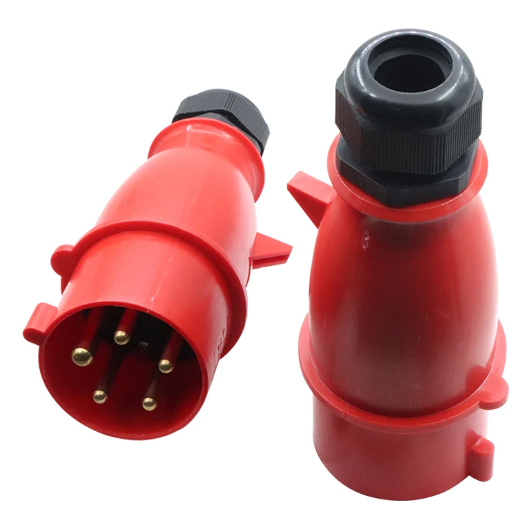 Industrial plug Third generation red 5P 16A waterproof plug 3501 IP44 ...