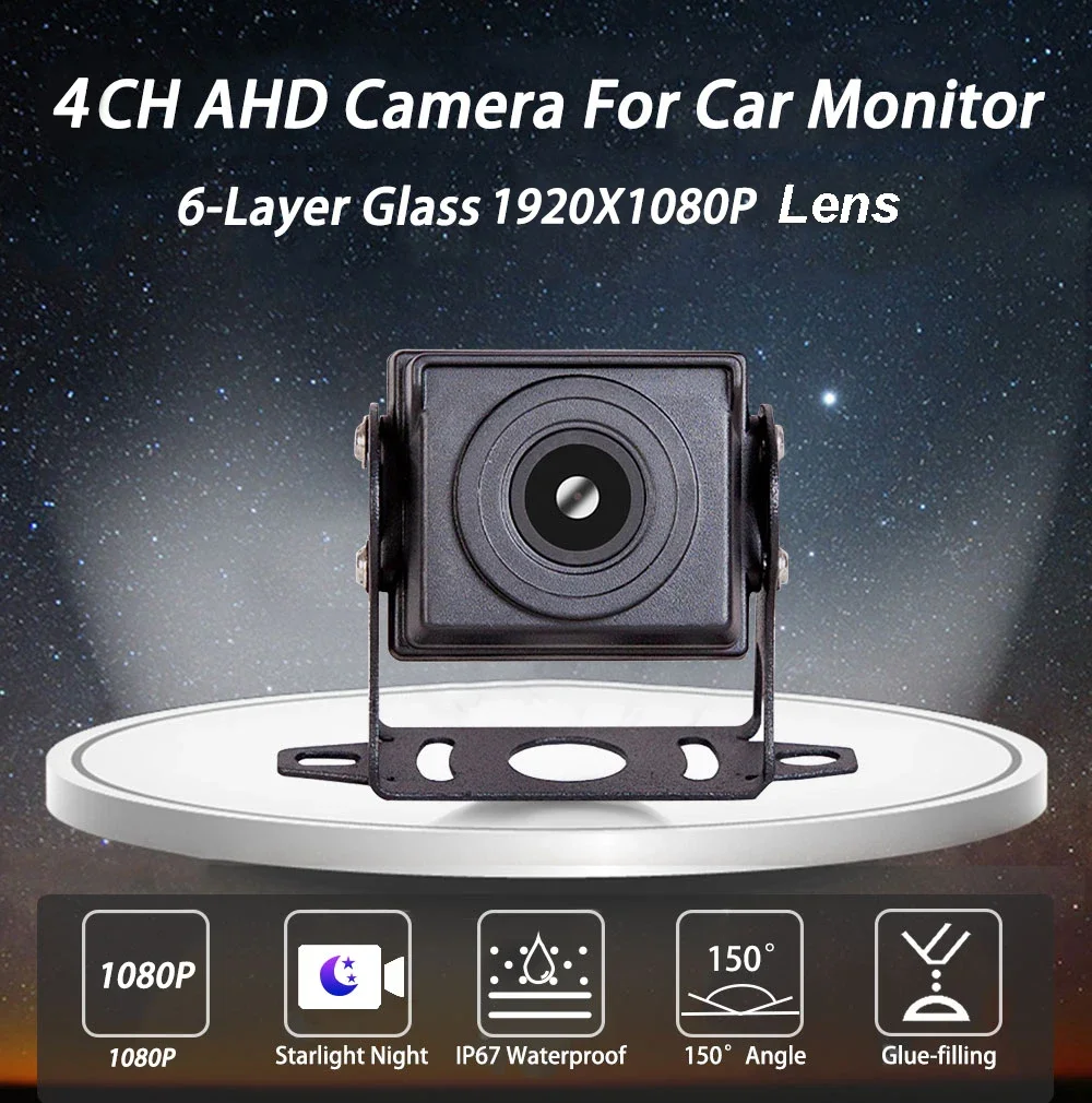 10.1 Inch 1080P AHD Monitor System for Car/RV/Bus/Truck 4 Channel CCTV ...