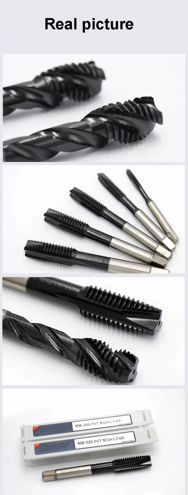 HSSE JIS Standard Spiral Fluted Tap Spiral Pointed Tap M3 M4 M5 M6 M7 ...