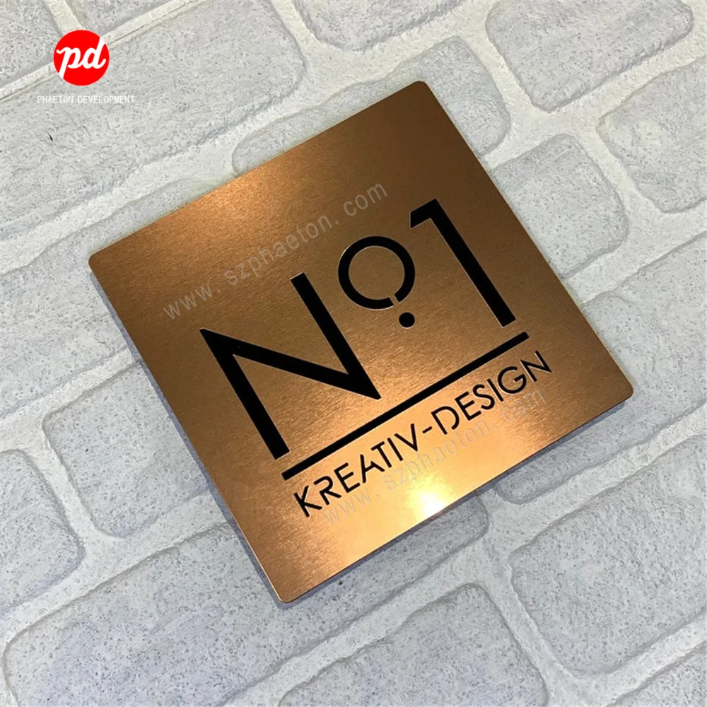 Modern Led House Number Sign Factory Custom Metal Door Number Glow in ...