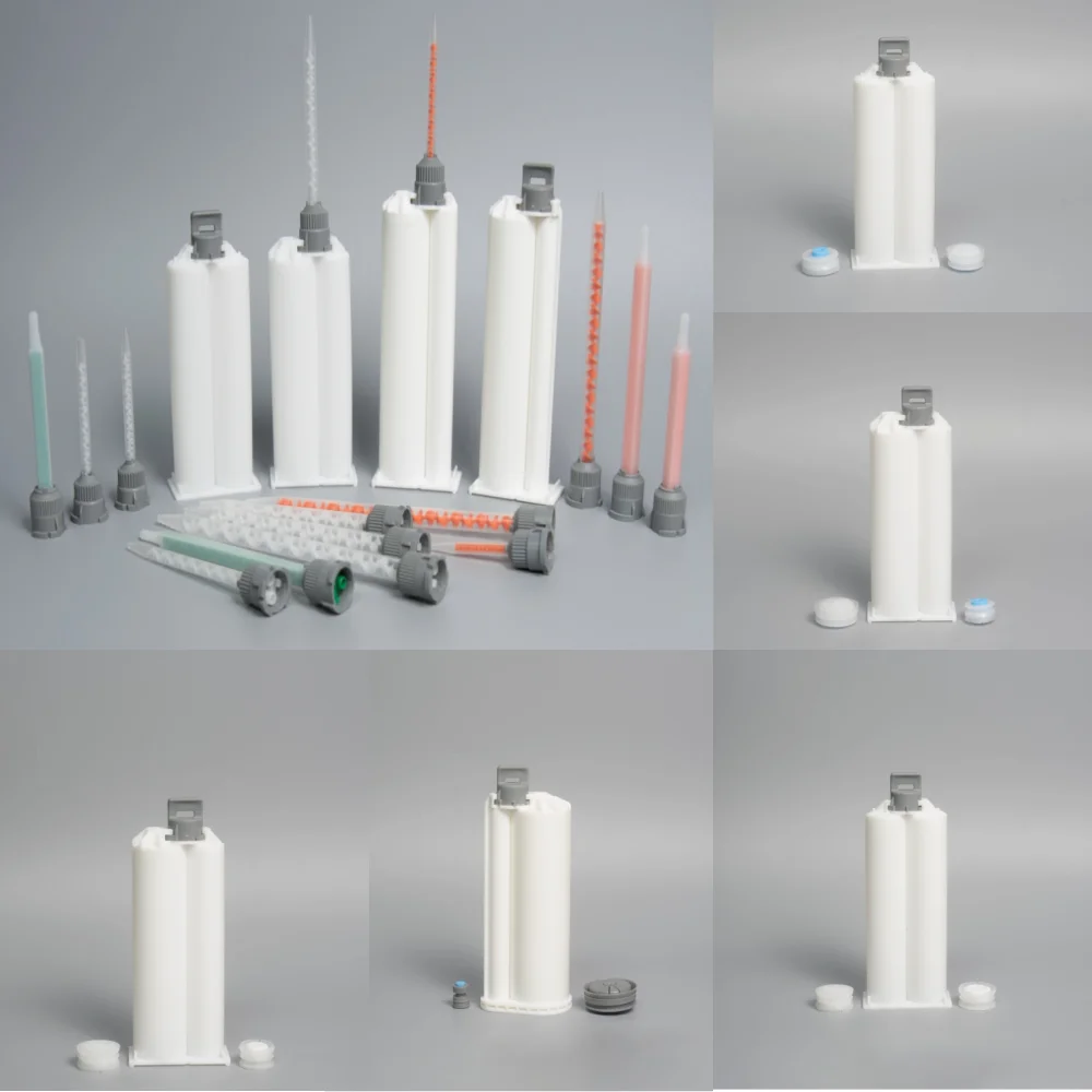 B System AB Glue 50mL 1:1 Cartridges Dental White PP Plastic Empty Dual ...