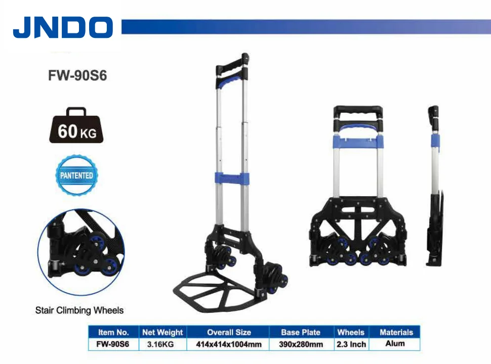 Portable Foldable Aluminium Alloy Stairs Climbing Shopping Trolley Six ...