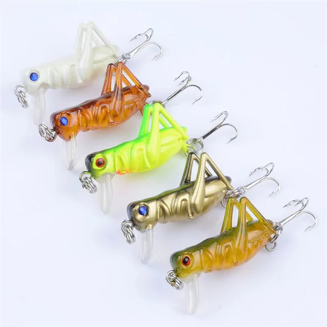4cm/3g Hard Plastic Artificial Insect Baits Hard Plastic Locust Cricket ...