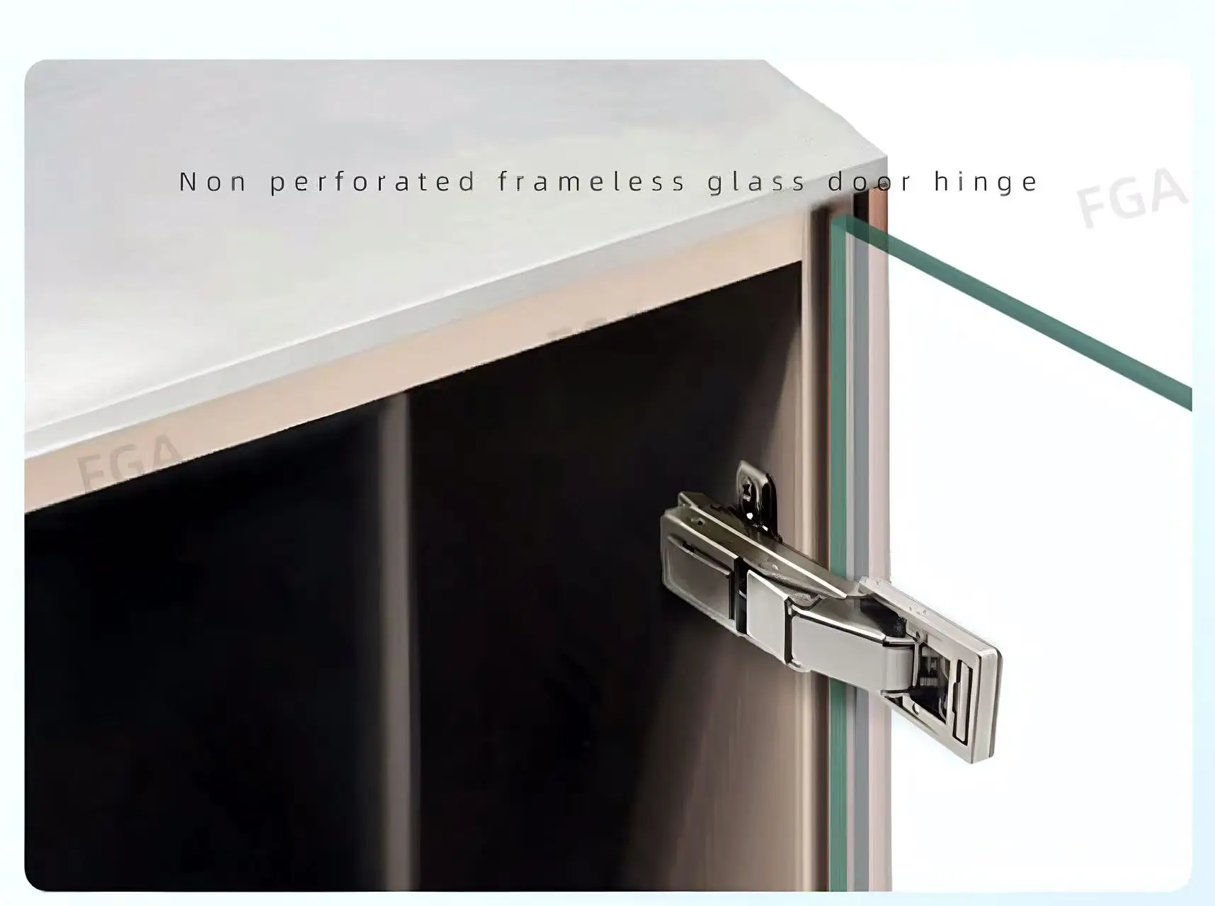 110 Degree Frameless Glass Door Hinge Mirror Cabinet Damping Zinc Alloy Furniture Hinges ...