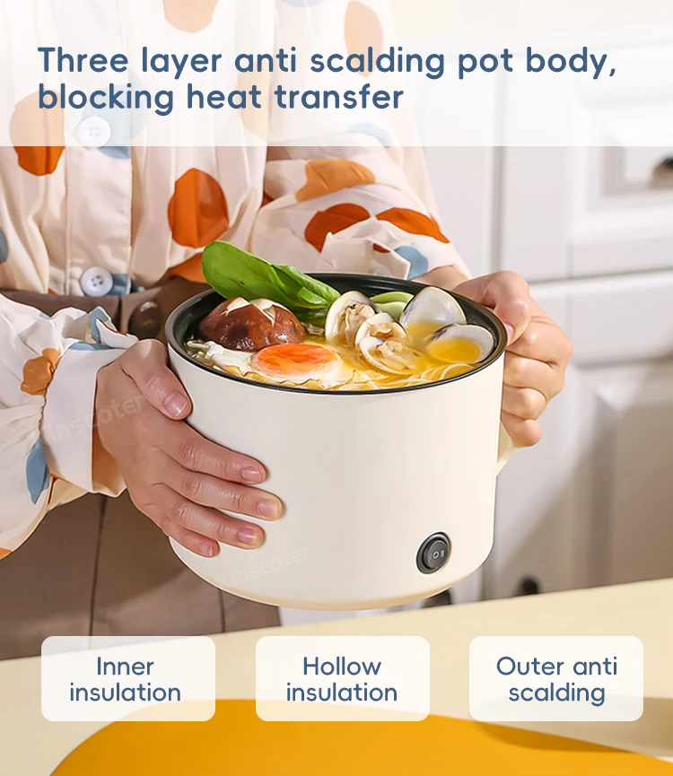 Small Portable Electric Mini Multi Cooker Kitchen Cooking Pot 1.8l ...