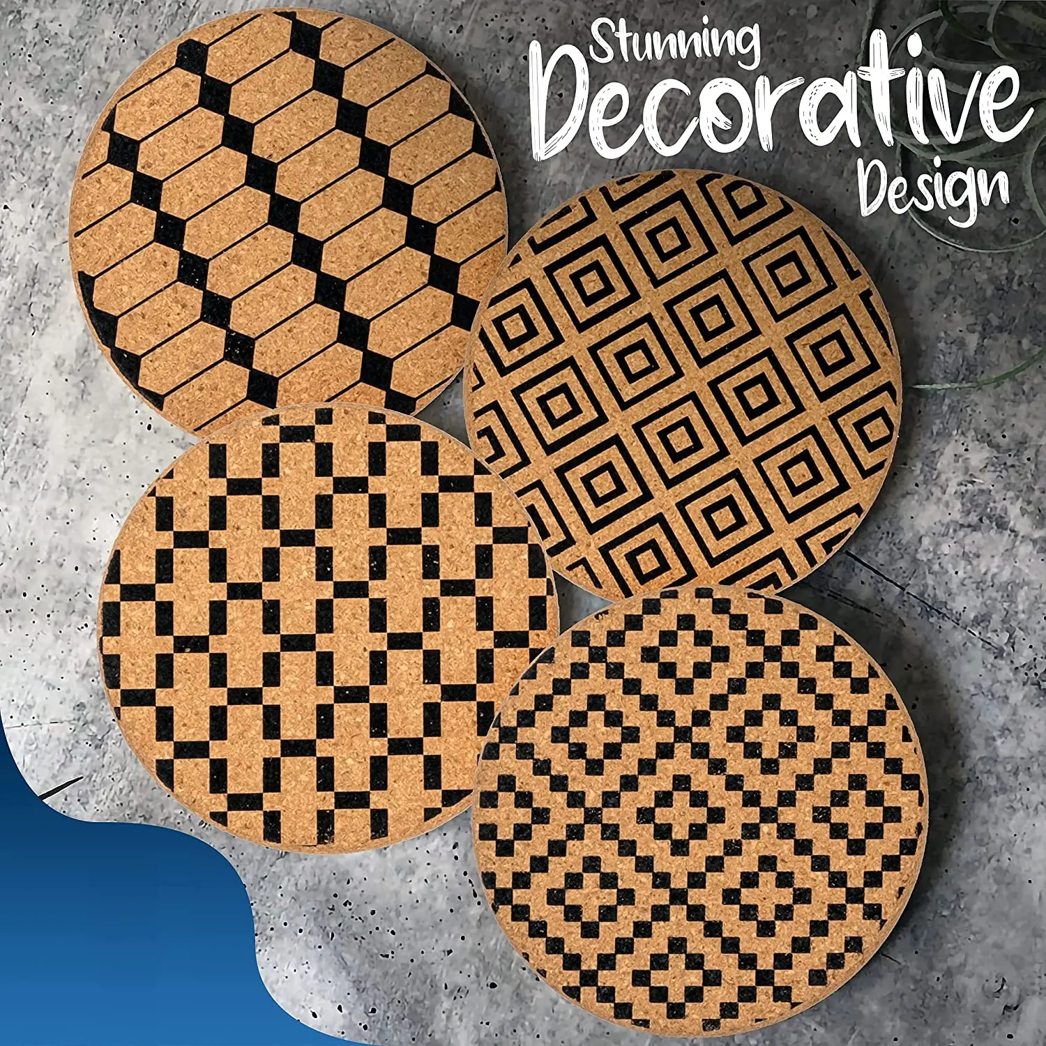 Wholesale Wood Table Cork Coasters For Drinks Absorbent With Holder ...