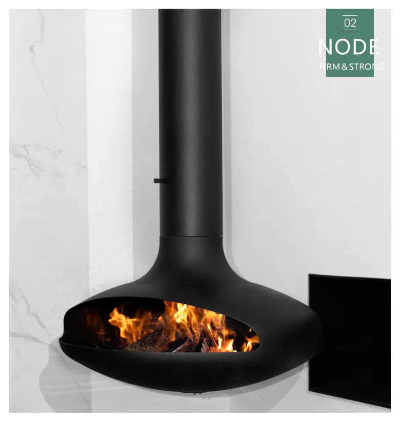Indoor French Style Suspended Chimney Fireplace Wood Burning Stoves ...