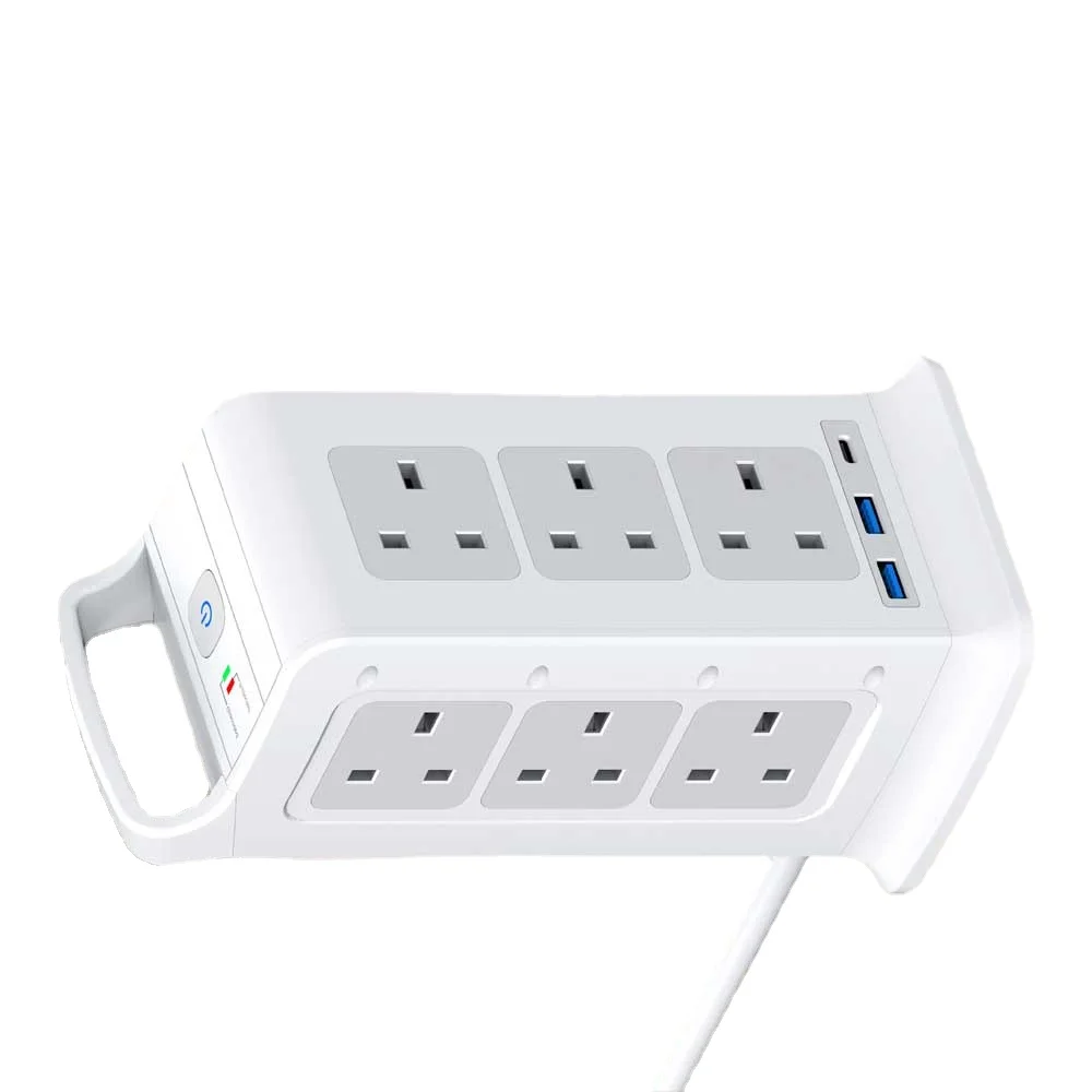 Oswell Portable Handle Uk Tower Power Socket Floor Socket With 2m Pure ...