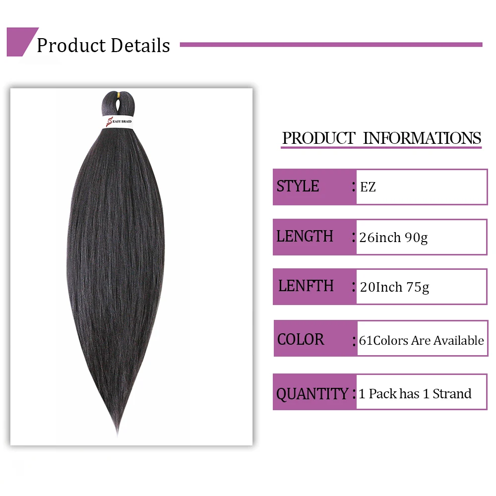 Wholesale Prestreched Box Crochet Hair Attachment For Natural Ombre ...