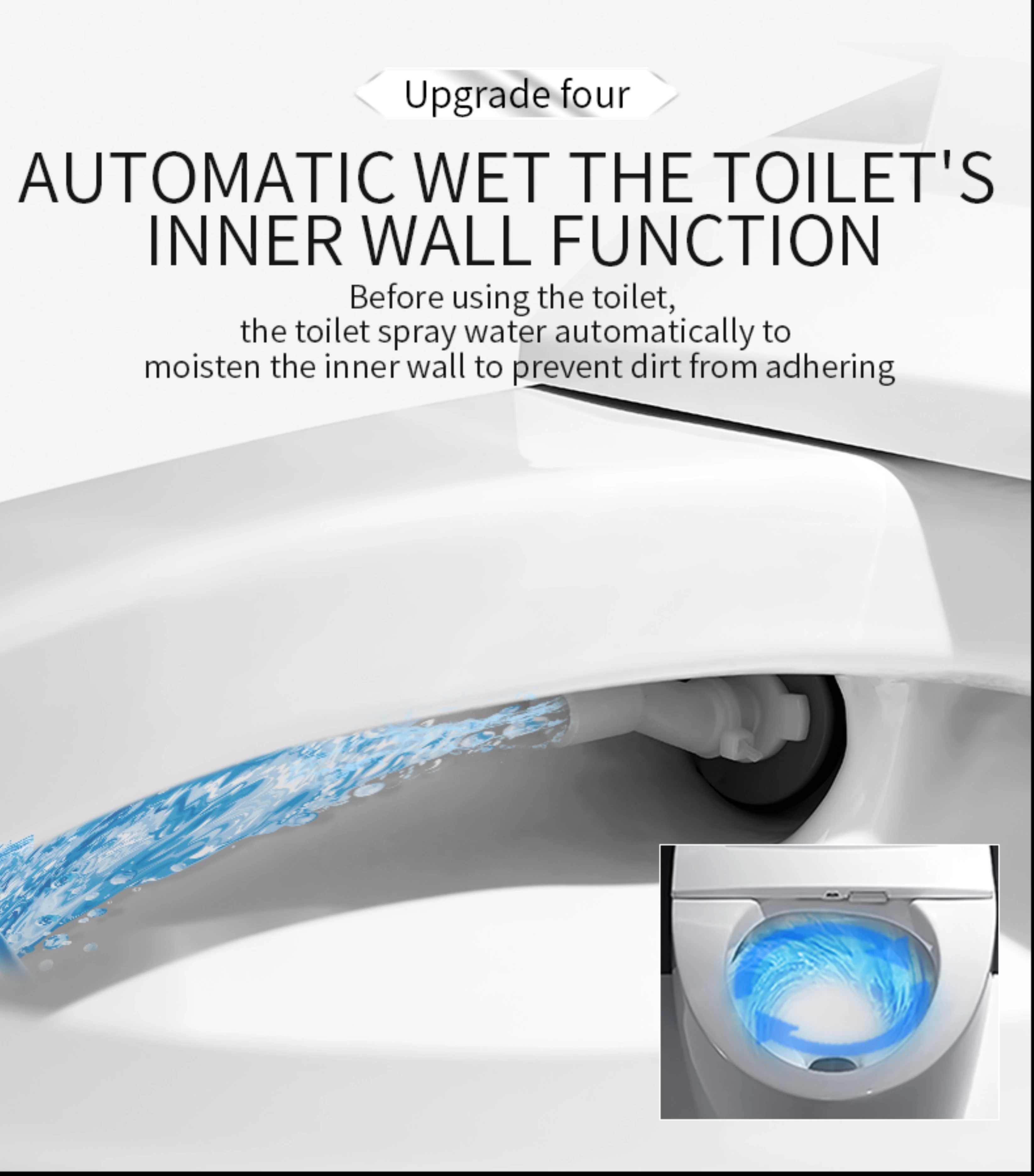 Modern 110v/220v Electric Bathroom Toilet Water Closet Automatic Flush ...
