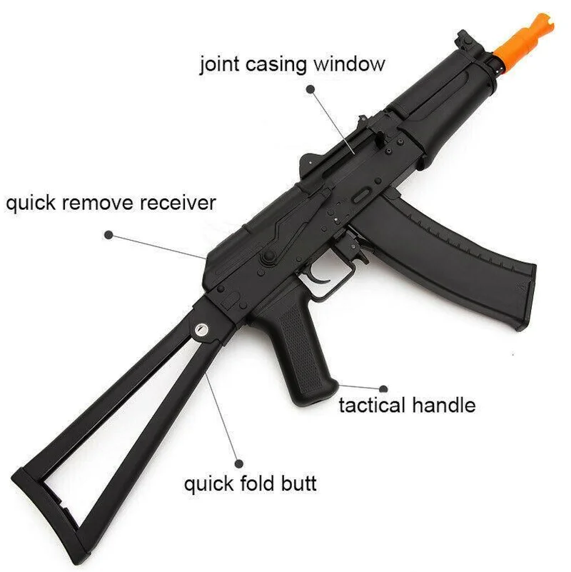 Hotselling Jm J12 Ak74u Safe And Real Experience Gel Ball Gun Toy Guns ...