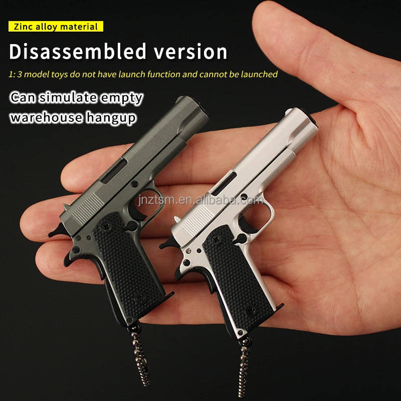 Hot Sale 7.5 cm Metal Toy Gun 1911 Keychains Suit Kids Adults Zinc ...