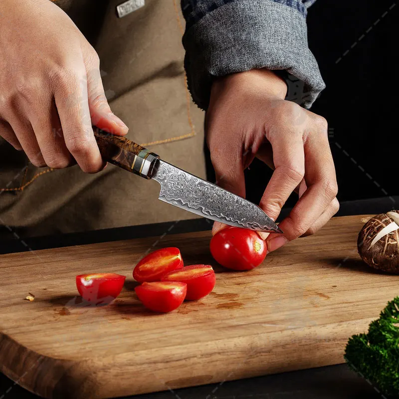 KEENHOPE Professional Kitchen Knife Set - 9pcs Damascus Steel