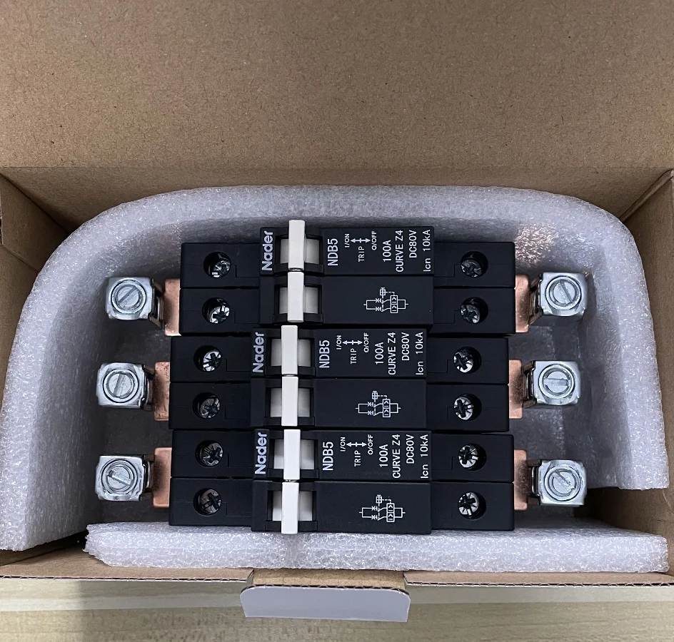 5g Telecom Base Miniature Circuit Breaker Nader Ndb1-125-c100a 1p 2p 3p ...