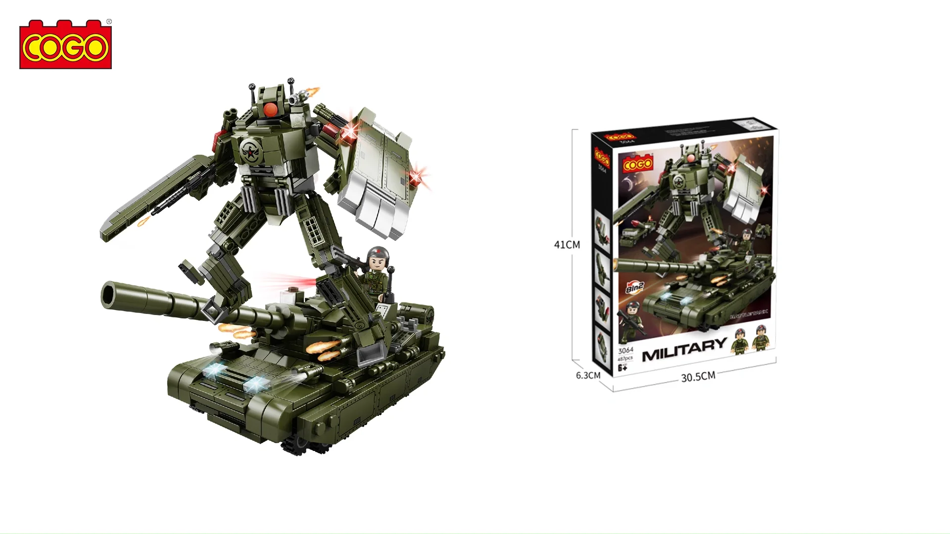 Cogo Super Assemble Bricks Educational Tank Building Blocks Toys For ...