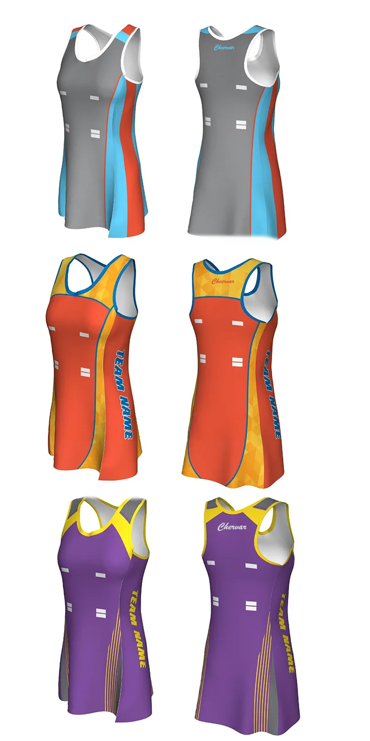Custom Netball Uniforms And Dresses,Netball Bodysuit Include Bibs - Buy ...
