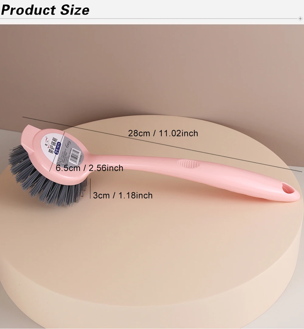 Plastic Kitchen Brushes Wash Cleaning Dish Brush Pot Round Brush - Buy ...