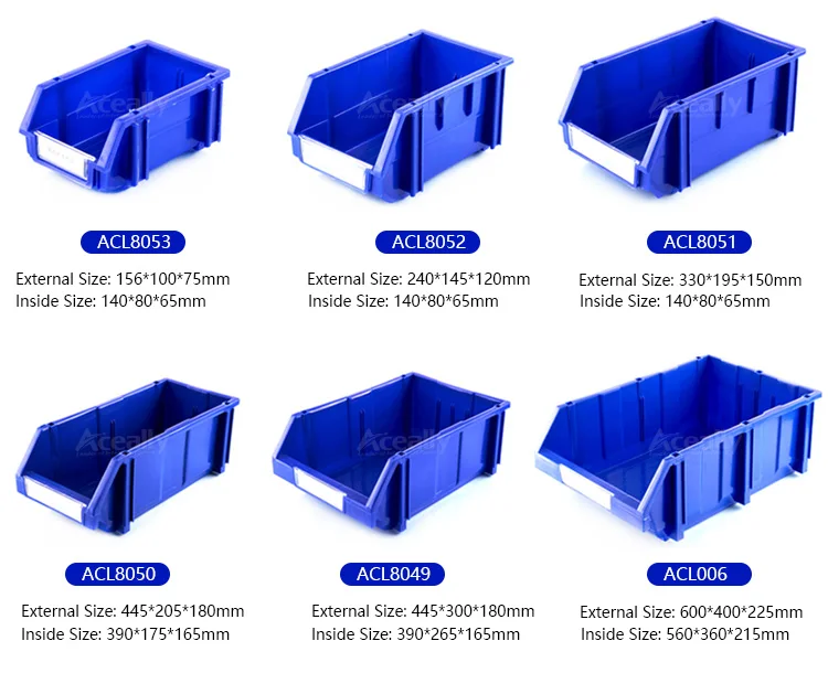 Large Plastic Stackable Organizing Warehouse Storage Bin Industrial ...