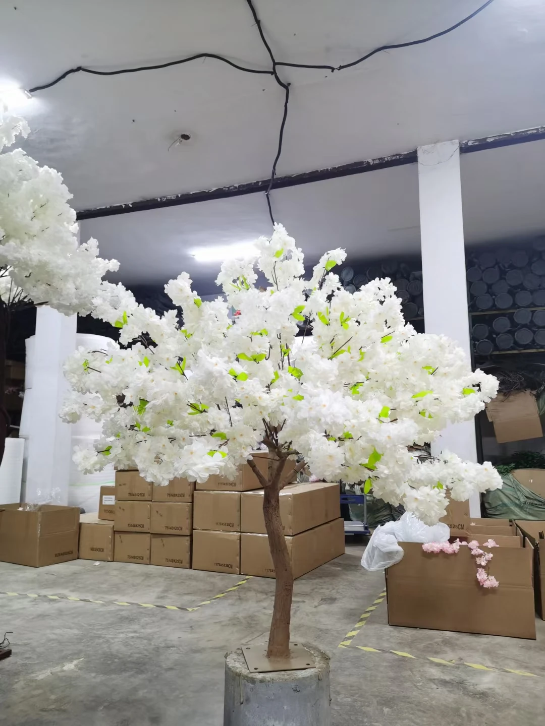 Indoor Table Decor Artificial White Sakura Flower Fake 1.5m 3m Pink ...