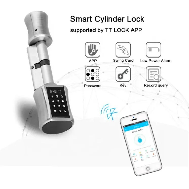 Euro Cylinder Smart Lock Ttlock App Fingerprint Password Card Key ...