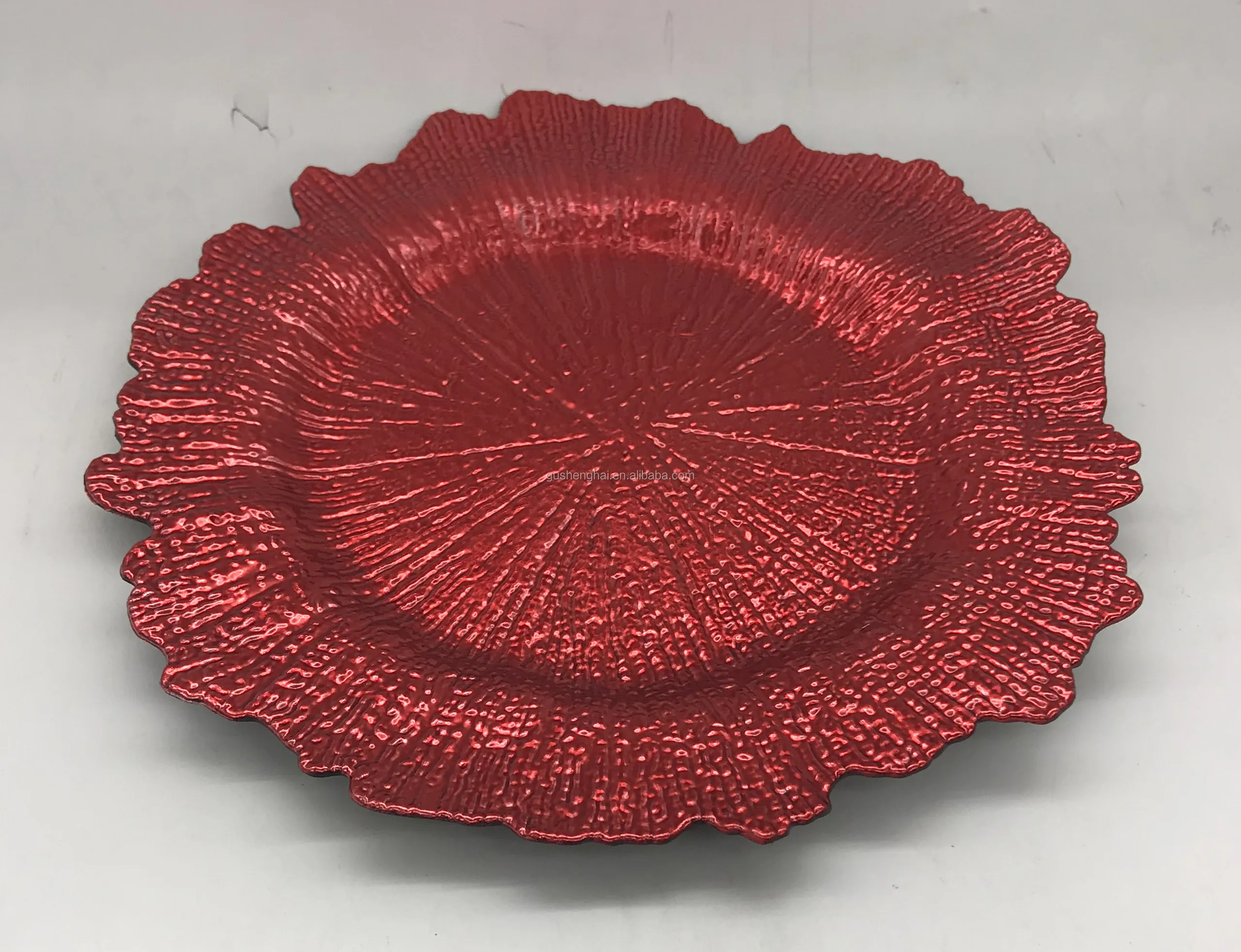 13 Inch Gold Reef Charger Plates - Wedding Decor Melamine