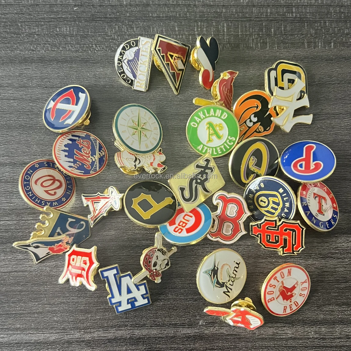 Good Stock USA Baseball Team Pins Metalicos Antique Enamel Lapel Cap ...